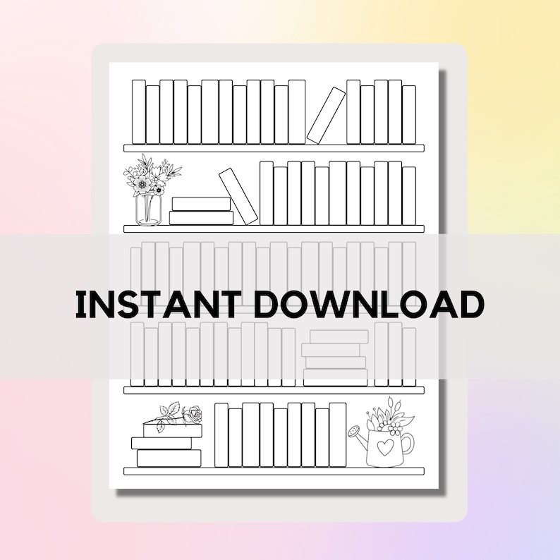 Bookshelf Reading Tracker Printable, 2024 Books Read Printable, Reading ...
