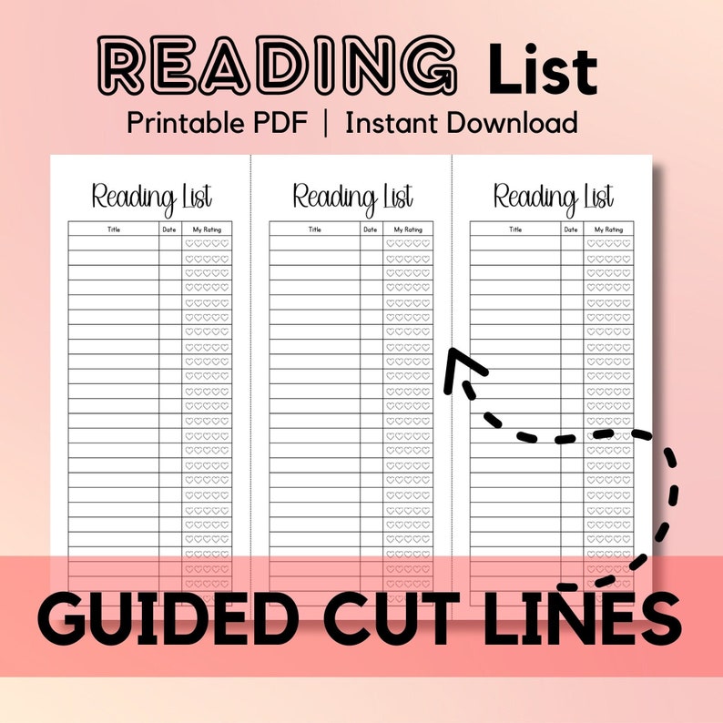 Reading Log Printable Bookmark, Library Card Bookmark, Printable ...