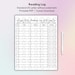 Printable Reading Log, 2024 Books Read, Downloadable Tracker for ...