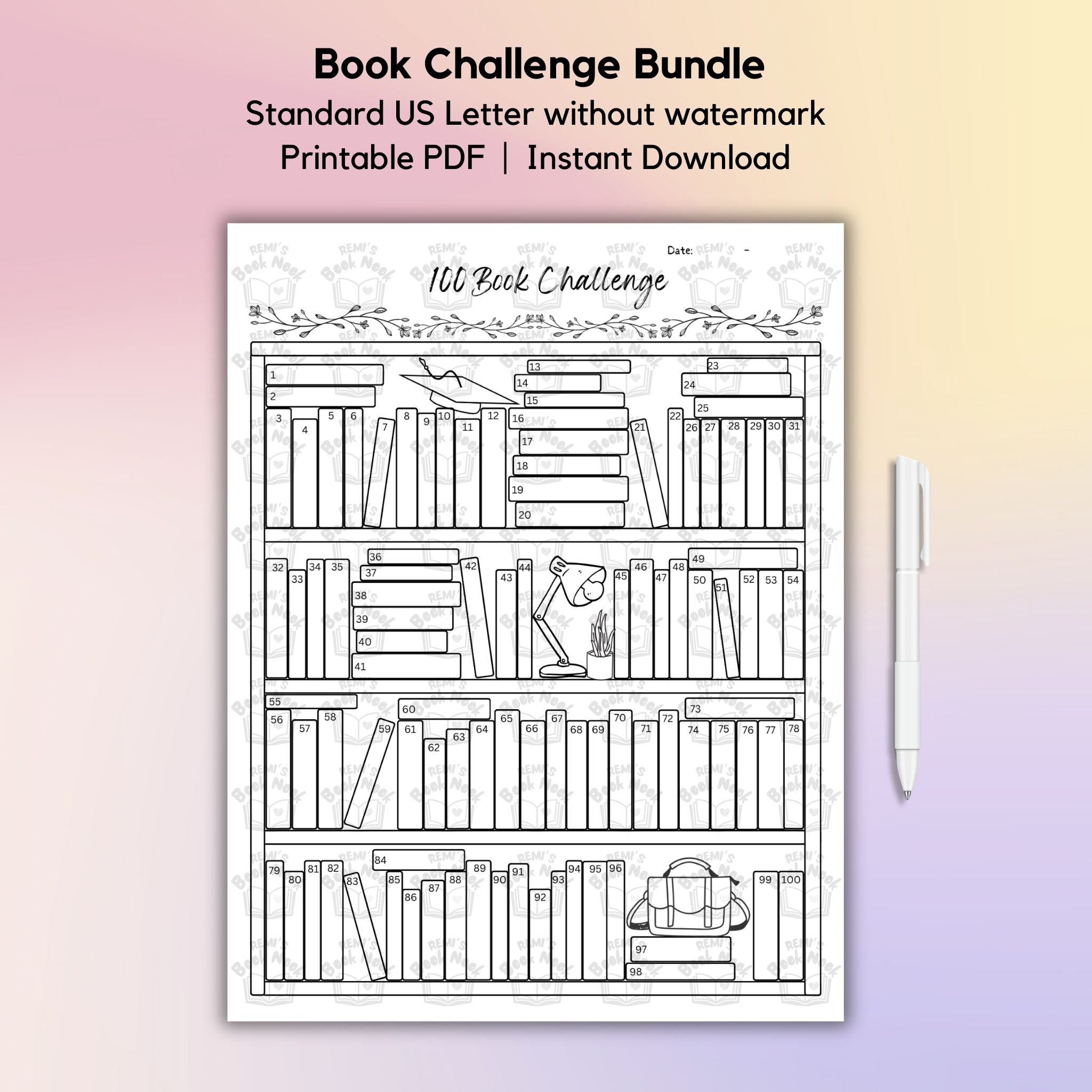 Coloring Bookshelf Bundle, 2024 Books Read Bookshelf Tracker ...