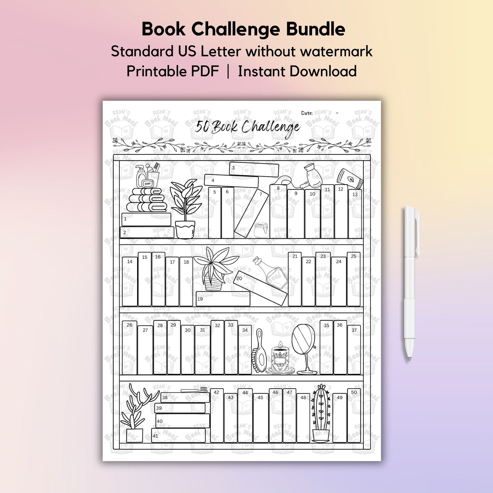 Coloring Bookshelf Bundle, 2024 Books Read Bookshelf Tracker ...