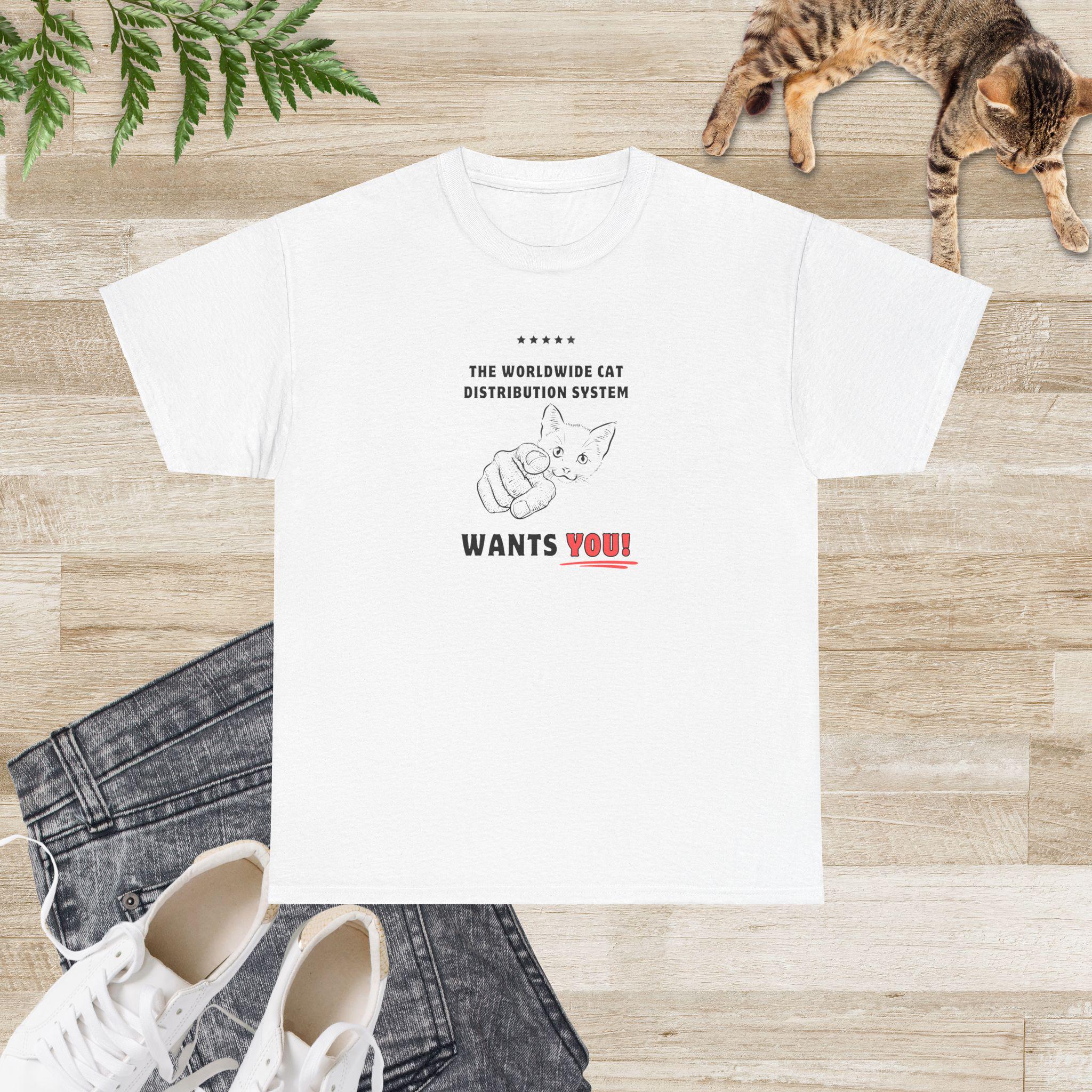 Funny Worldwide Cat Distribution System Meme Uncle Sam Unisex Tee Shirt ...