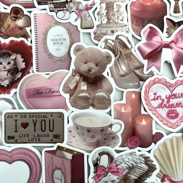 Pink Stickers - Etsy