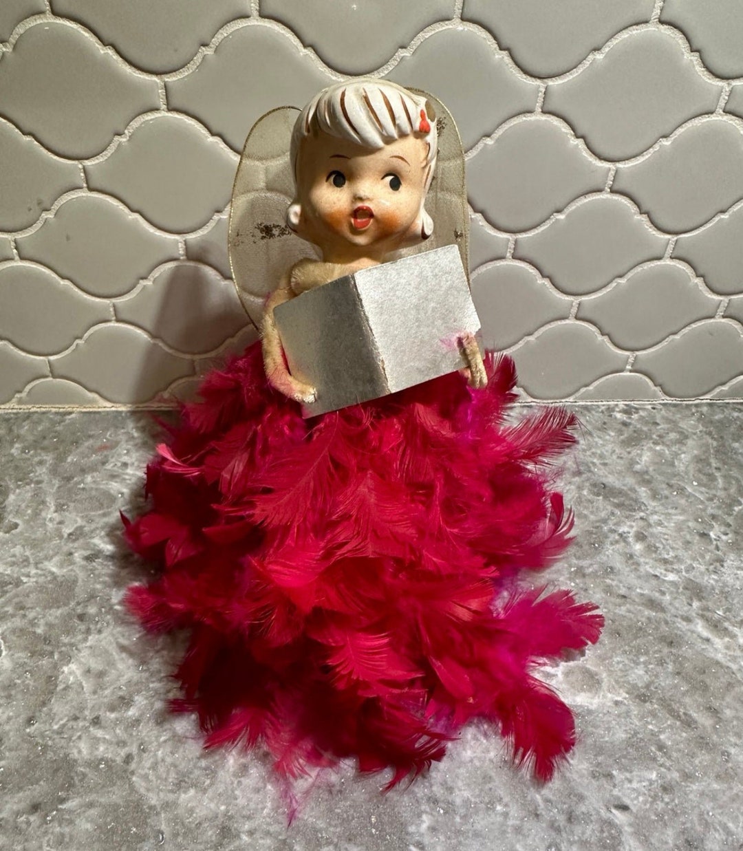 Holt Howard Pink Feather Christmas Angel - Etsy