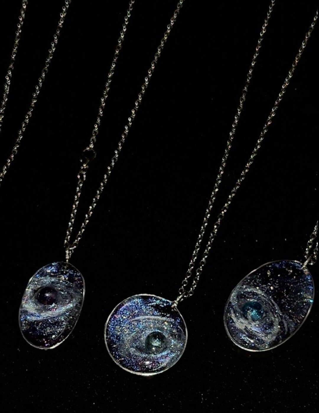 Blue/purple Resin Galaxy Necklaces - Etsy