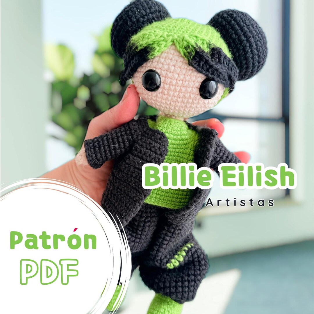 PDF PATTERN Amigurumi Billie – Crochet Doll Inspired by Billie Eilish – Crochet Pattern in ...