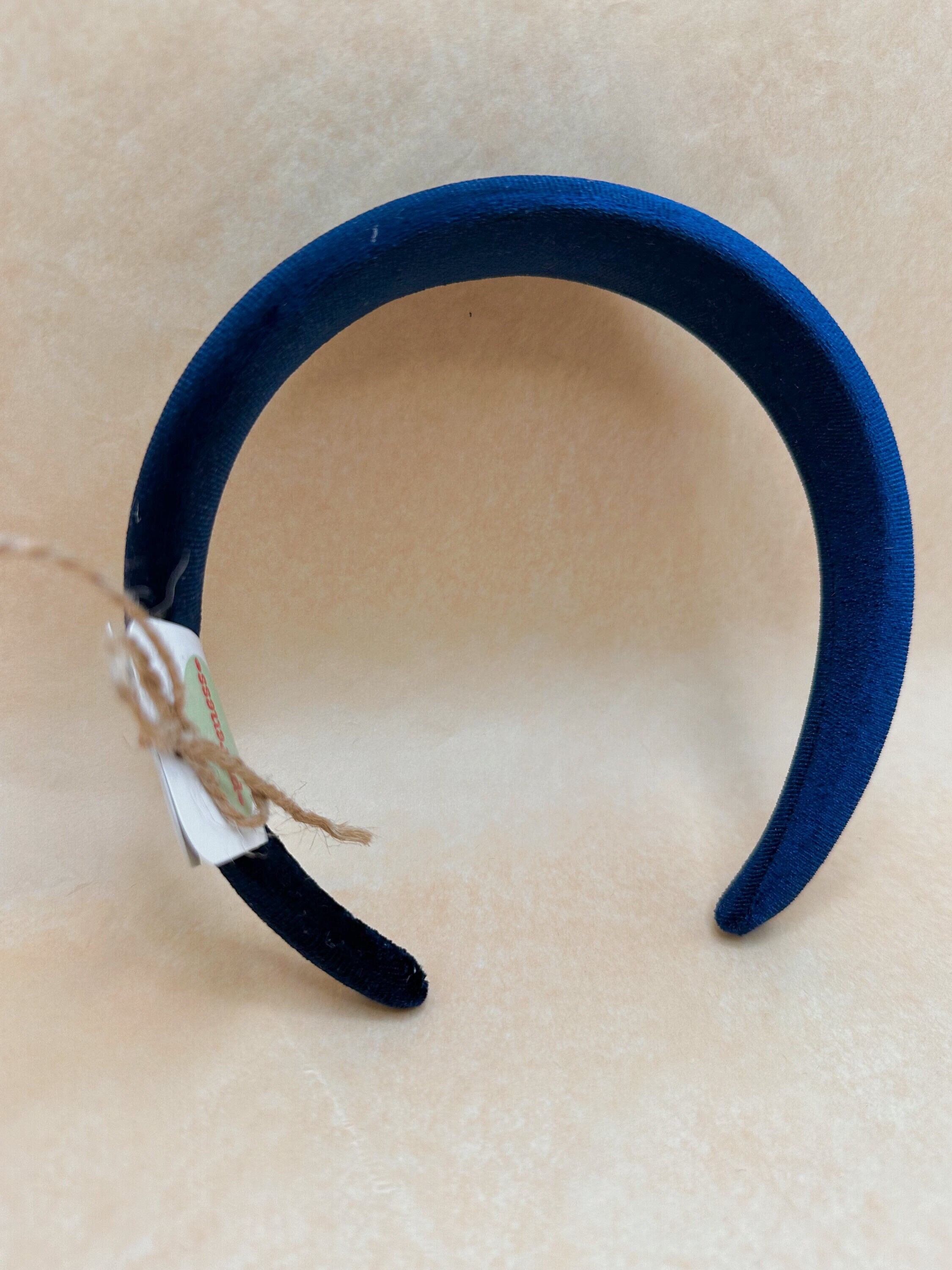 Handmade Velvet Headband Dark Blue - Etsy