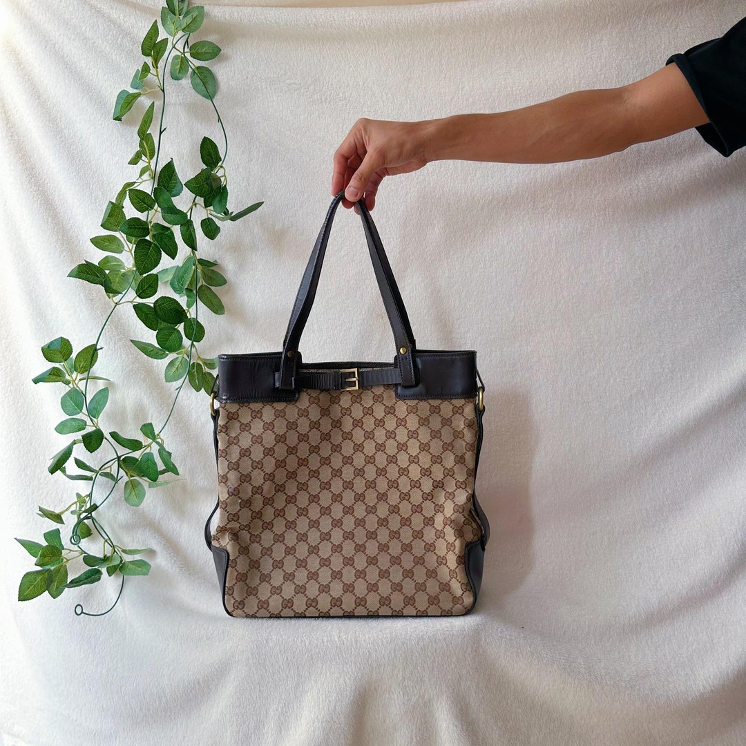 Vintage Gucci Monogram Tote Bag - Etsy