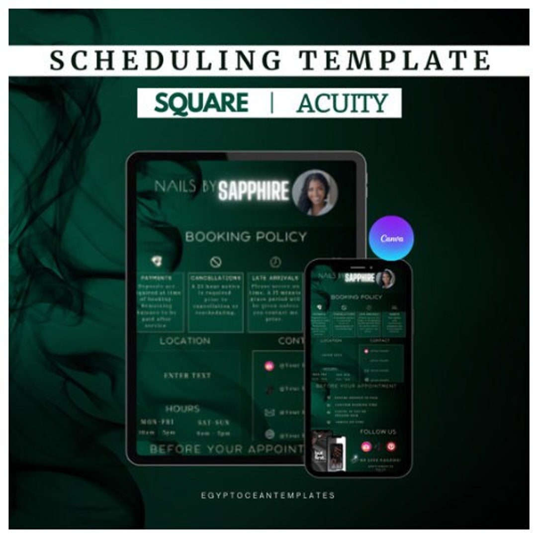 Scheduling Templates | Booking Templates | Square Appointments | Acuity ...