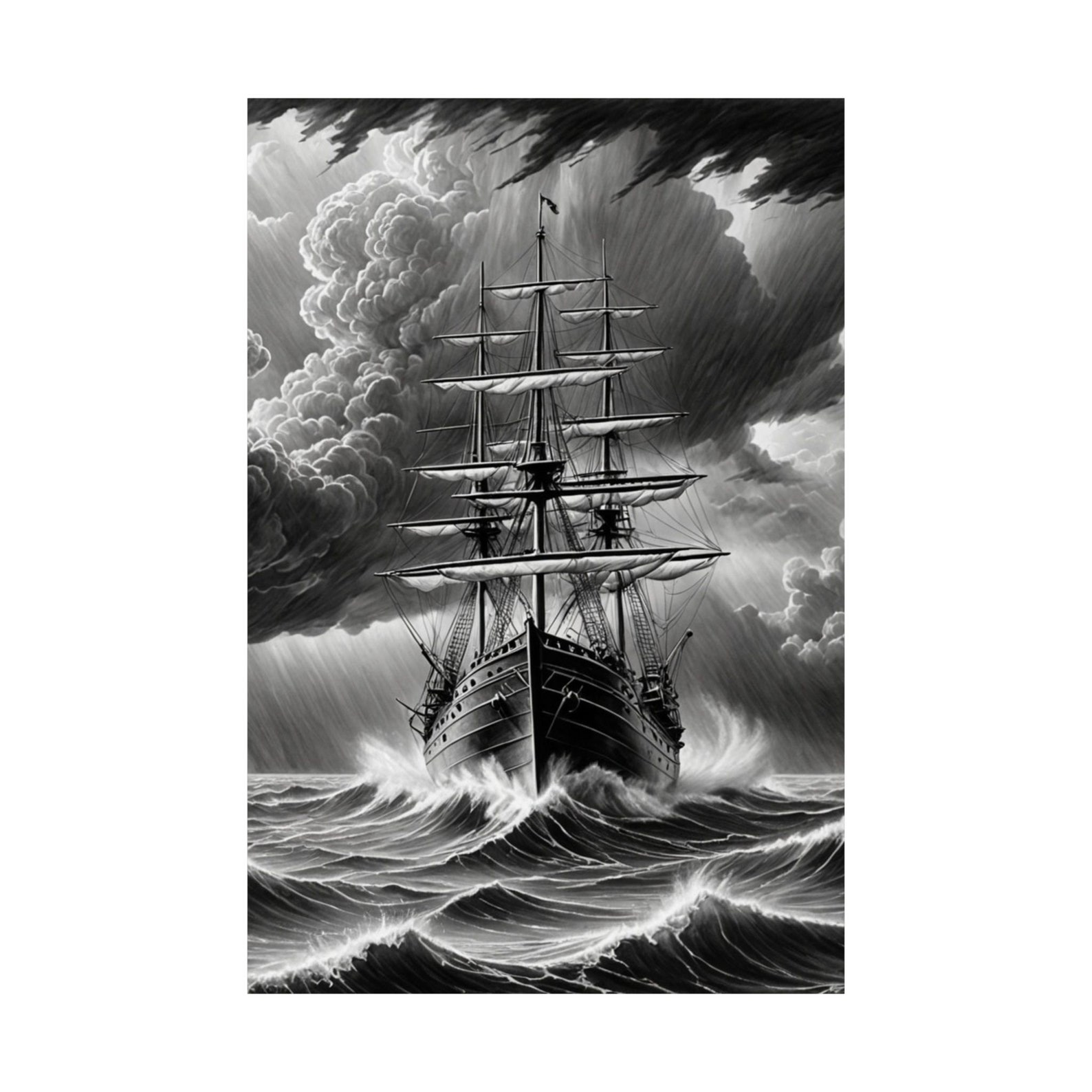Navigating the Tempest Wall Art - Etsy