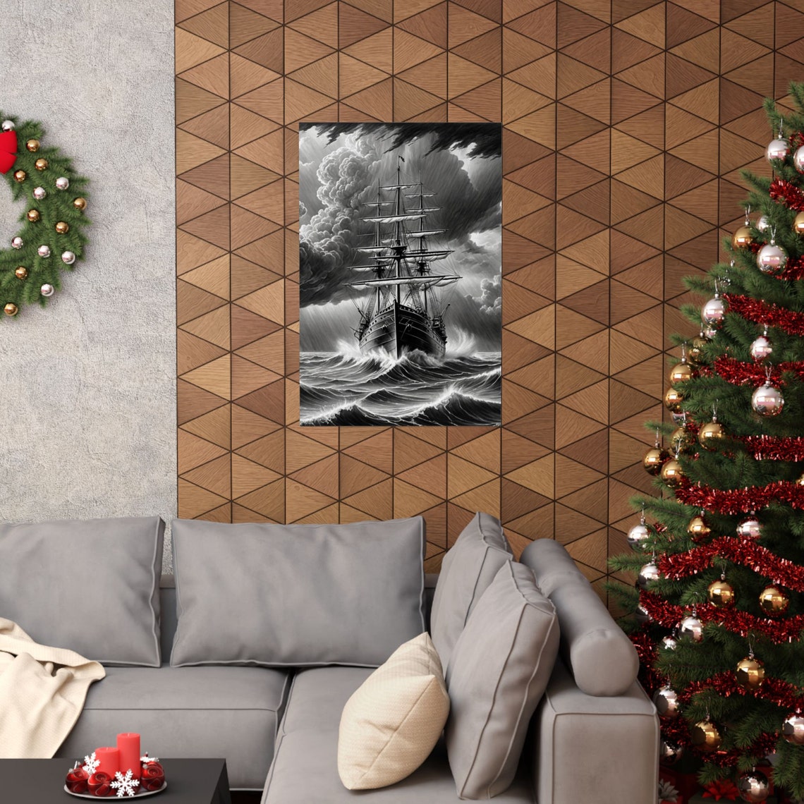 Navigating the Tempest Wall Art - Etsy
