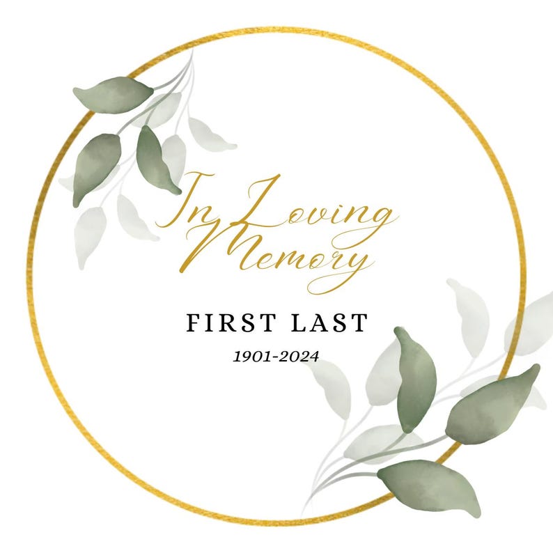 In Loving Memory Sticker Template - Etsy