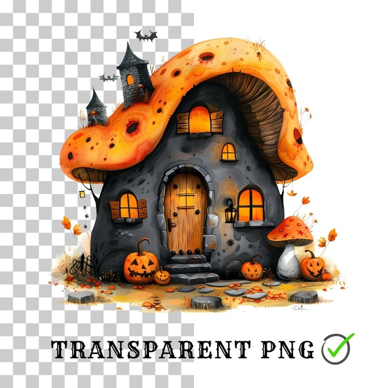 22 Cute Halloween House Clipart Bundle, Halloween Clipart, Digital ...