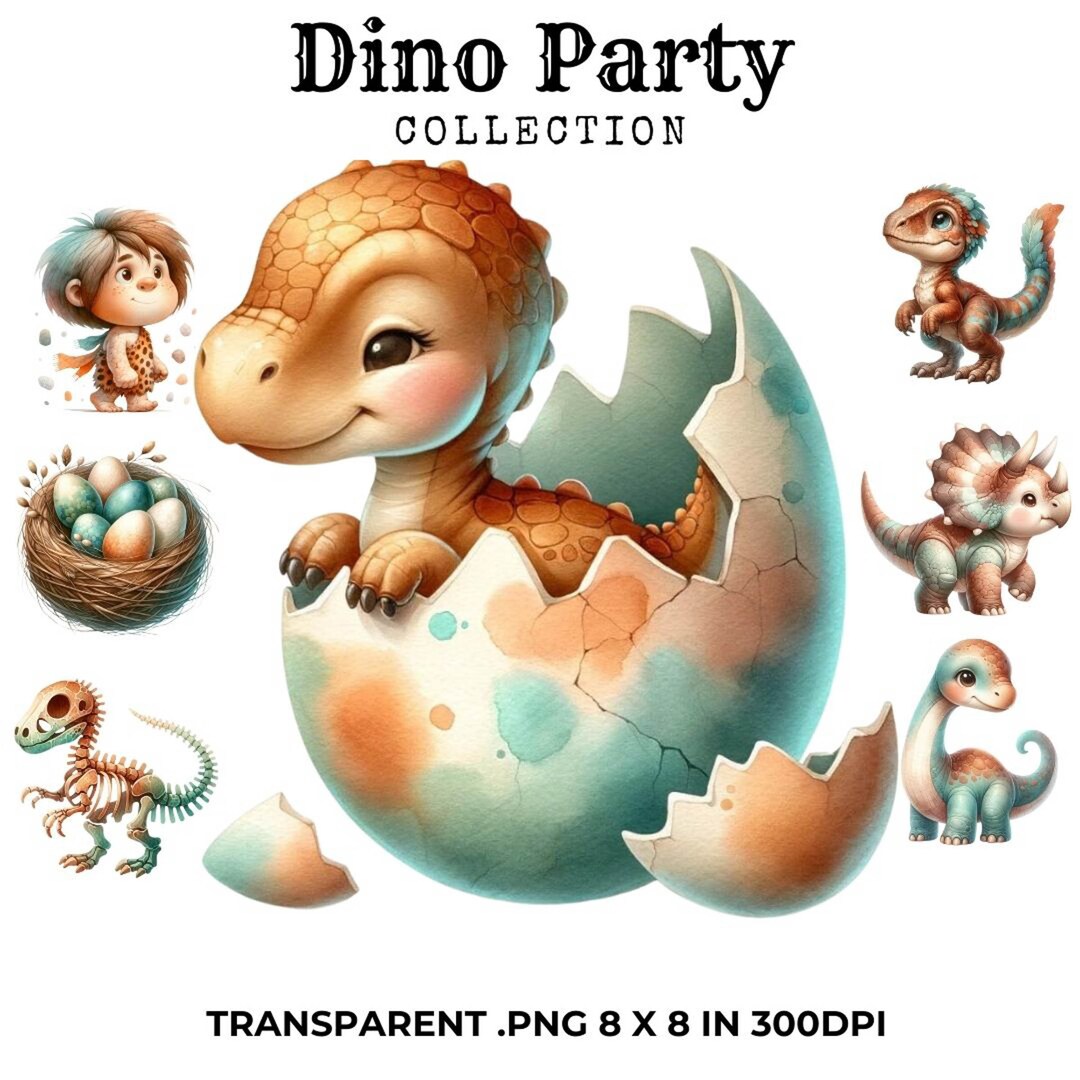 Watercolor Dinosaur Clipart Bundle: Nursery Decor (digital Download) - Etsy