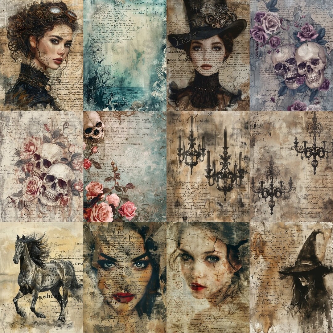 48 Gothic Victorian Junk Journal, Gothic Junk Journal, Digital Download ...