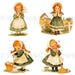 20 Cute Vintage Dolls Clipart Bundle, Watercolor Baby Girl, Digital ...
