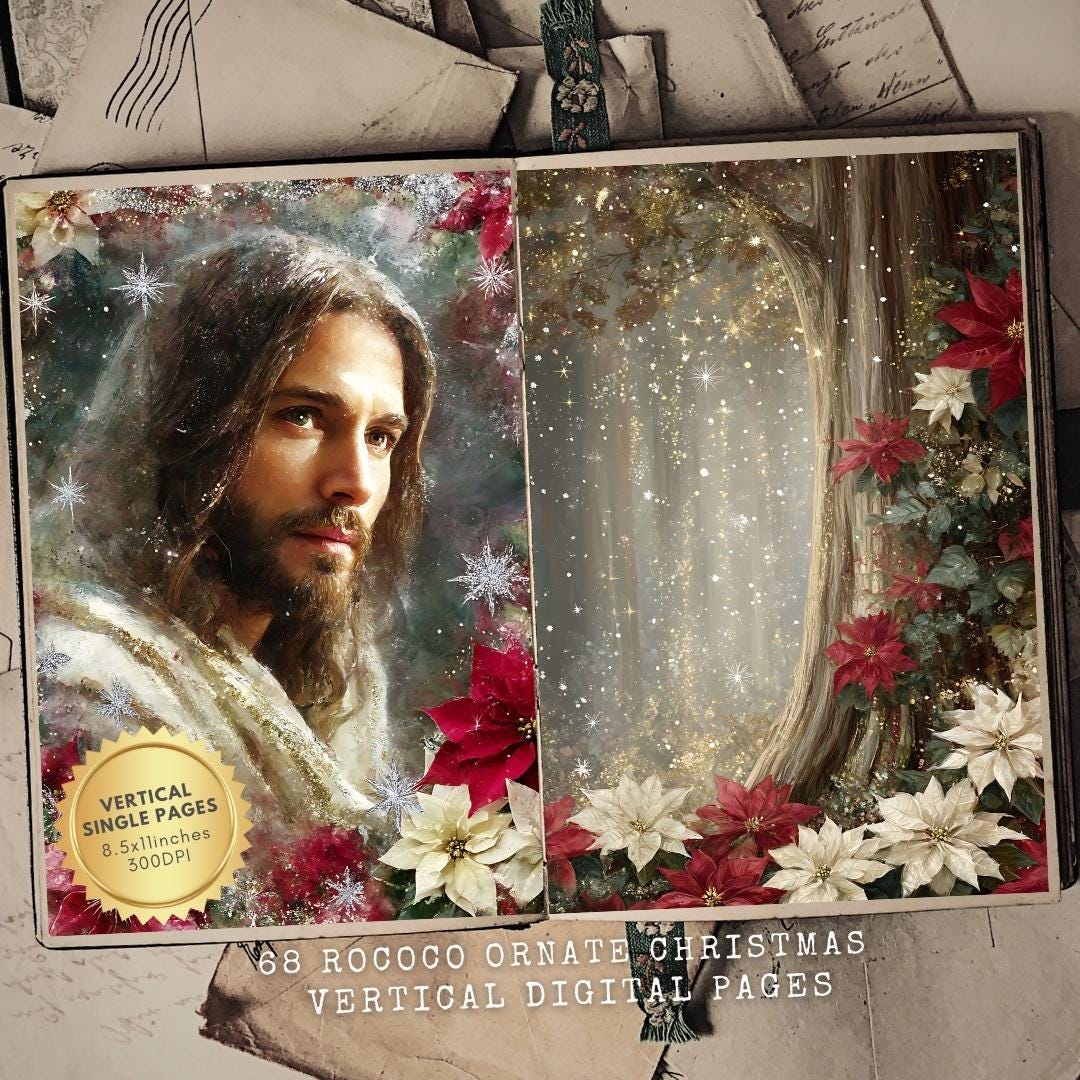 Victorian Rococo Christmas Ephemera Pages: Holiday Craft Supplies ...