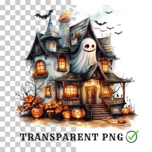 Halloween House Clipart Bundle: Haunted Images (digital Download) - Etsy