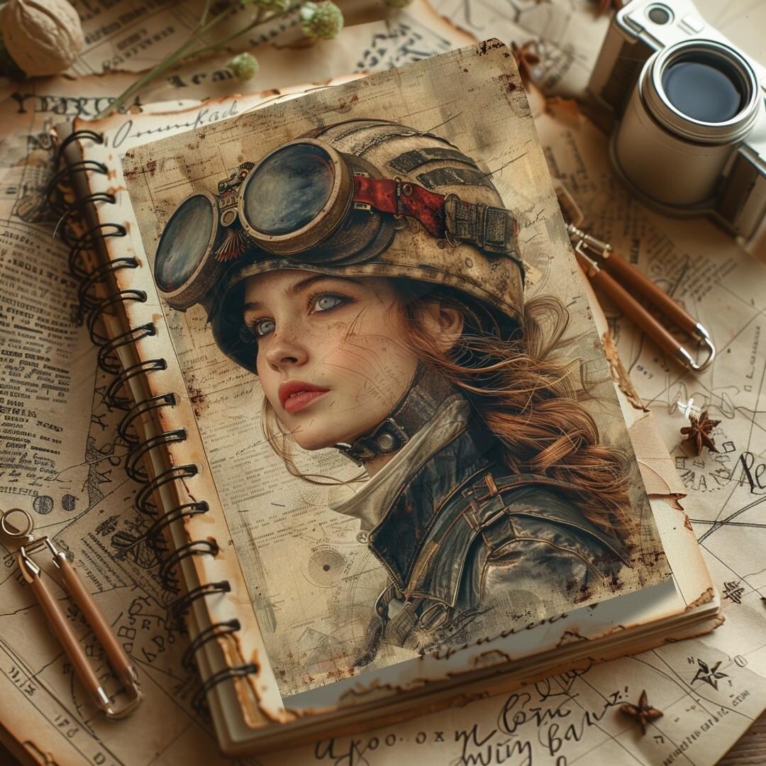 50 Steampunk Journal Pages: Vintage Ephemera, Paper Craft (digital ...