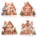 Watercolor Gingerbread House Clipart: Christmas PNG Images (digital ...