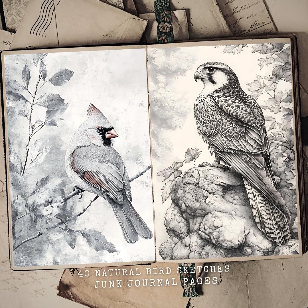 40 Birdwatching Journal Kit - Digital Stickers & Printable Pages ...