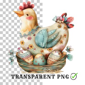 18 Floral Watercolor Chicken Clipart Bundle, Watercolor Clipart ...