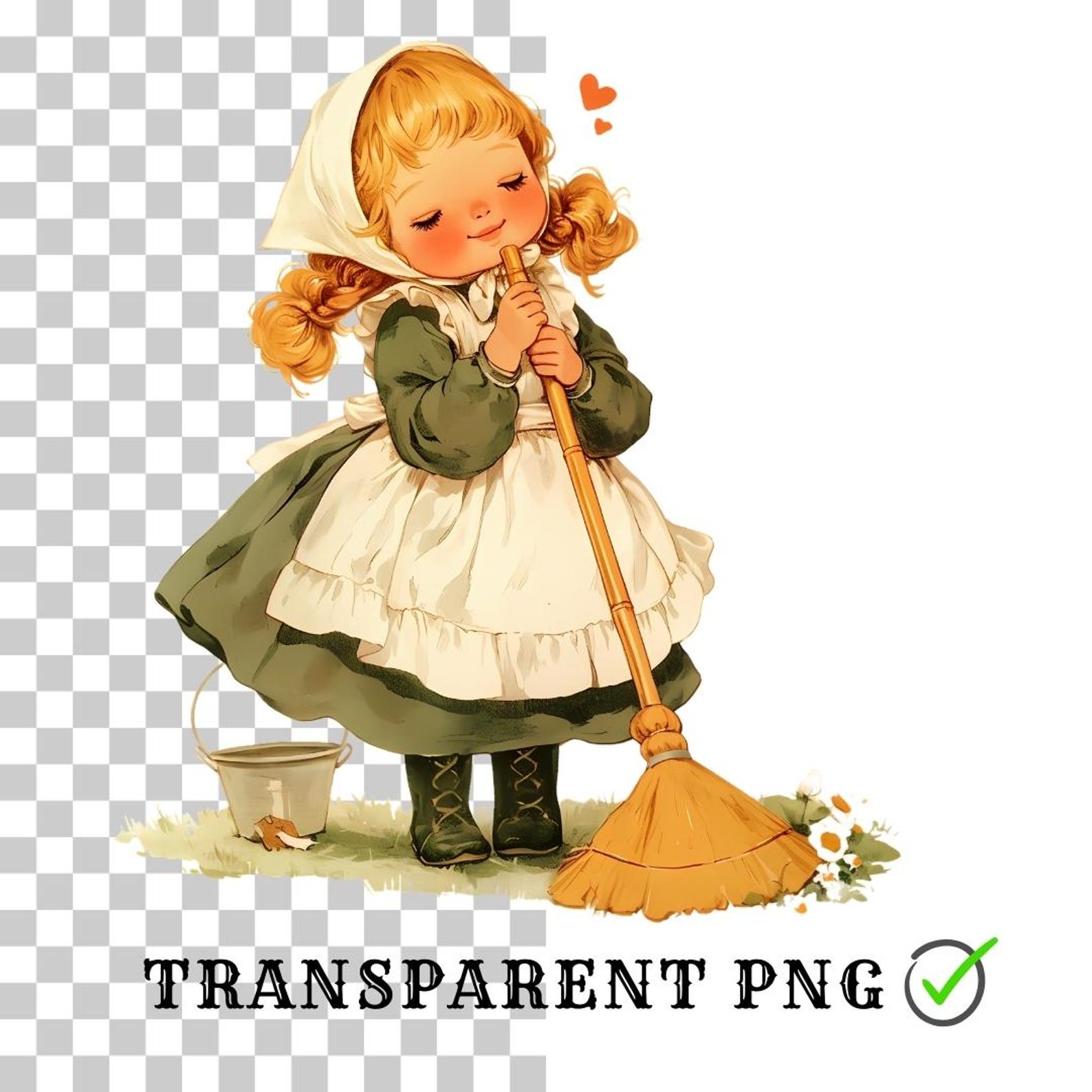 20 Cute Vintage Dolls Clipart Bundle, Watercolor Baby Girl, Digital ...