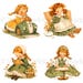 20 Cute Vintage Dolls Clipart Bundle, Watercolor Baby Girl, Digital ...