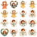 Cute Baby Angel Clipart PNG Instant Download Commercial Use Minimalist Angels Digital Printable ...