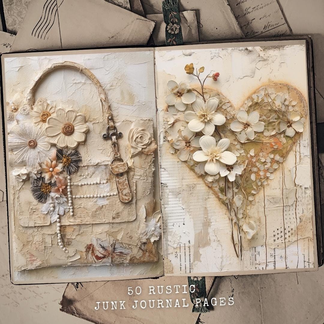 Rustic Junk Journal Pages: Creamy Weathered Wood (digital Paper) - Etsy