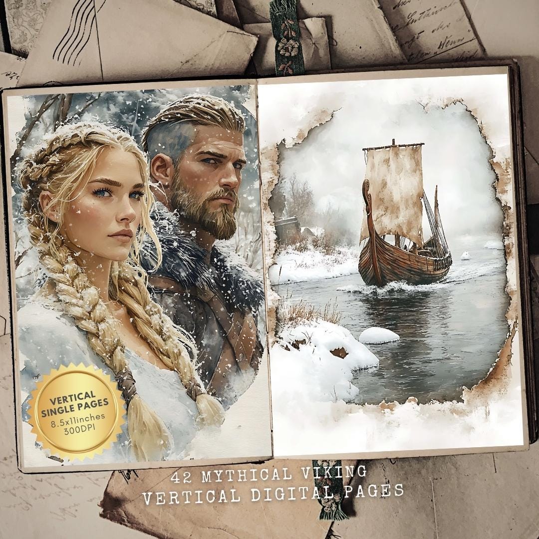 Mythical Viking Junk Journal Kit: Scandinavian Printable Pages (digital ...