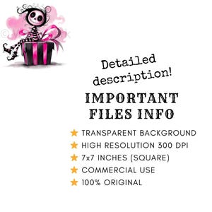 18 Gothic Cute Skeleton Clipart PNG, Cartoon Skeleton With Pink ...
