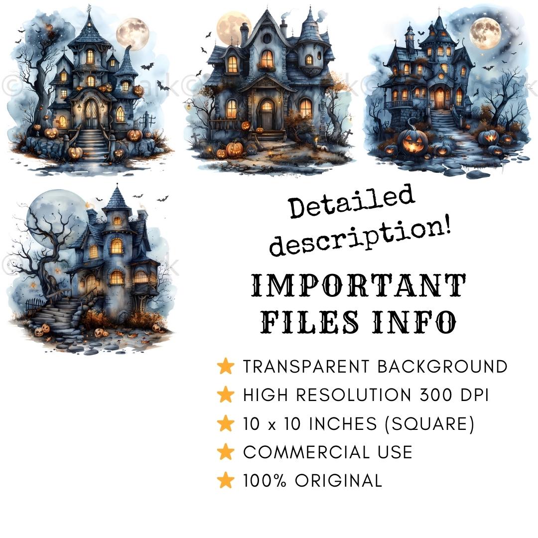 Halloween House Clipart Bundle: Haunted Images (digital Download) - Etsy