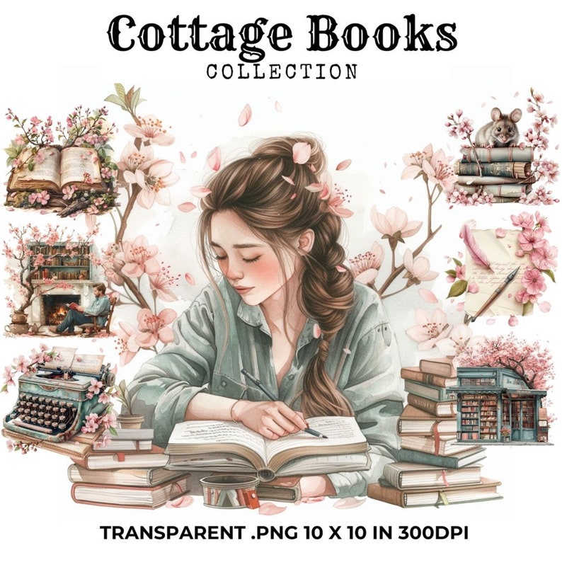 20 Cottagecore Clipart Bundle,watercolor Clipart, Digital Download ...