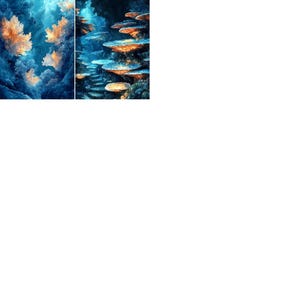 50 Ocean Fantasy Junk Journal Digital Paper, Underwater Scenes for ...