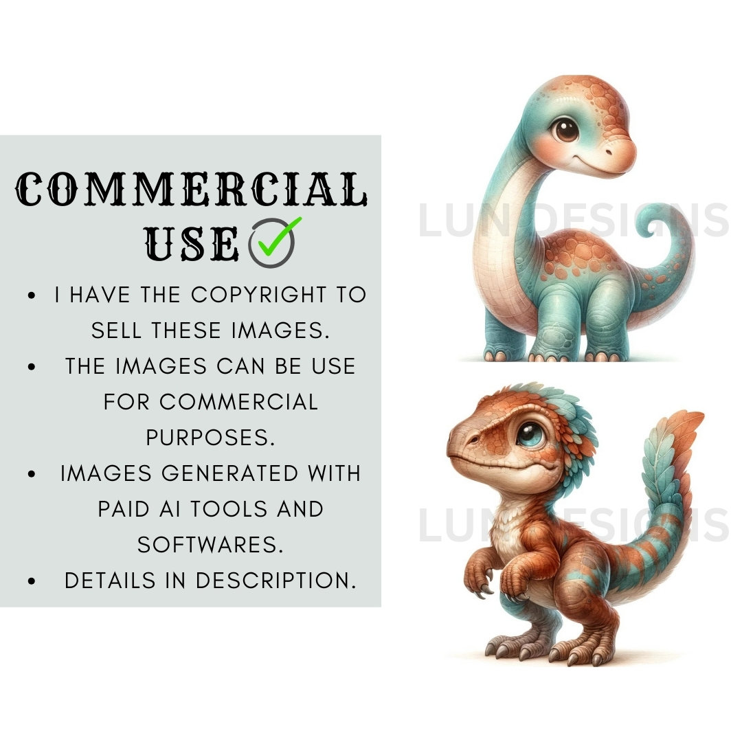 Watercolor Dinosaur Clipart Bundle: Nursery Decor (digital Download) - Etsy