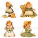 20 Cute Vintage Dolls Clipart Bundle, Watercolor Baby Girl, Digital ...