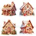 Watercolor Gingerbread House Clipart: Christmas PNG Images (digital ...