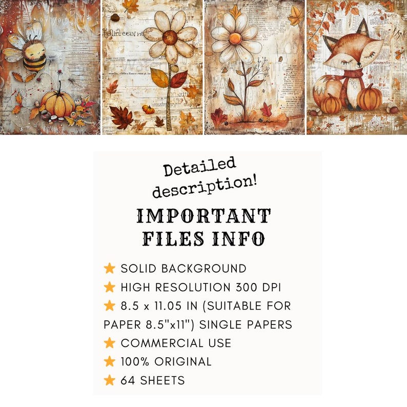 Autumn Junk Journal Kit: 64 Fall Printable Ephemera (digital Download ...