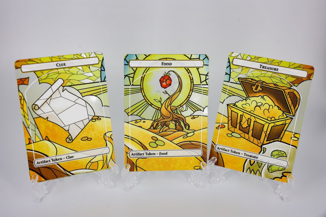 Stained Glass Treasure Trove Series Tokens for Magic the Gathering - Etsy