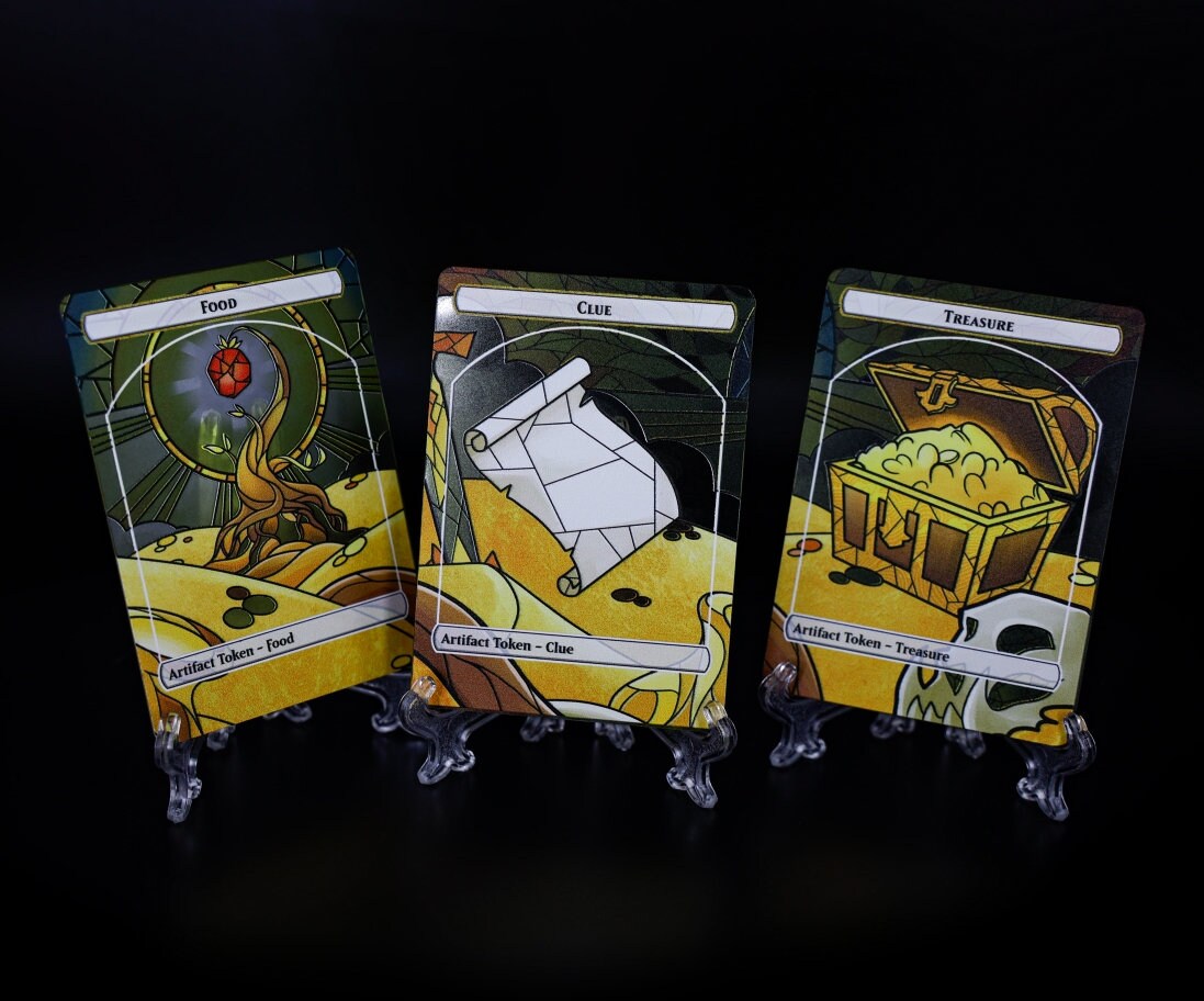 Stained Glass Treasure Trove Series Tokens for Magic the Gathering - Etsy