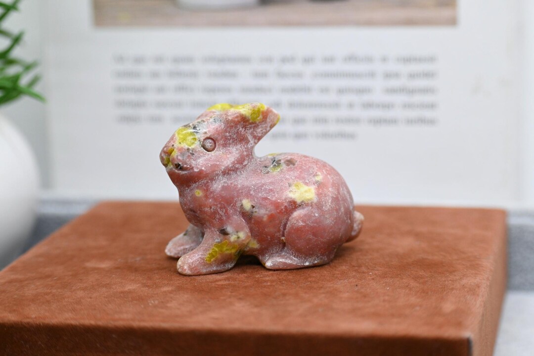2.4" Natural Sesame Stone Rabbit,reiki Healing,quartz Crystal Skull ...
