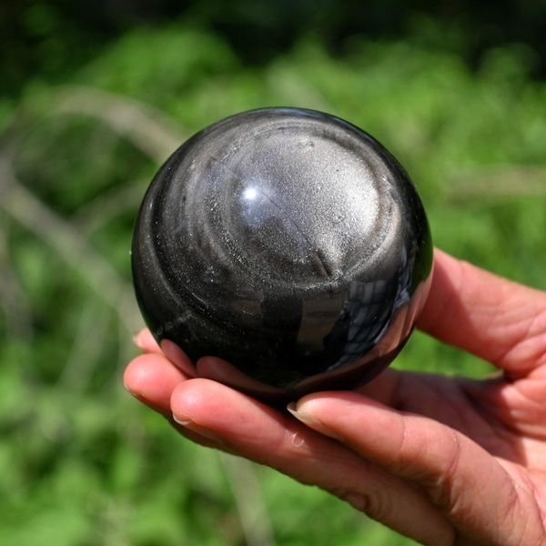 Obsidian Sphere - Etsy