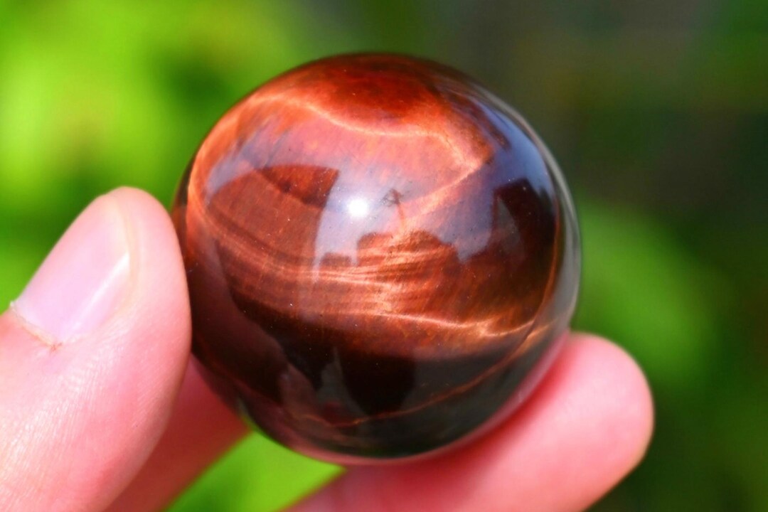 30MM Red Tiger Eye Jasper Sphere,reiki Healing,quartz Crystal Ball ...