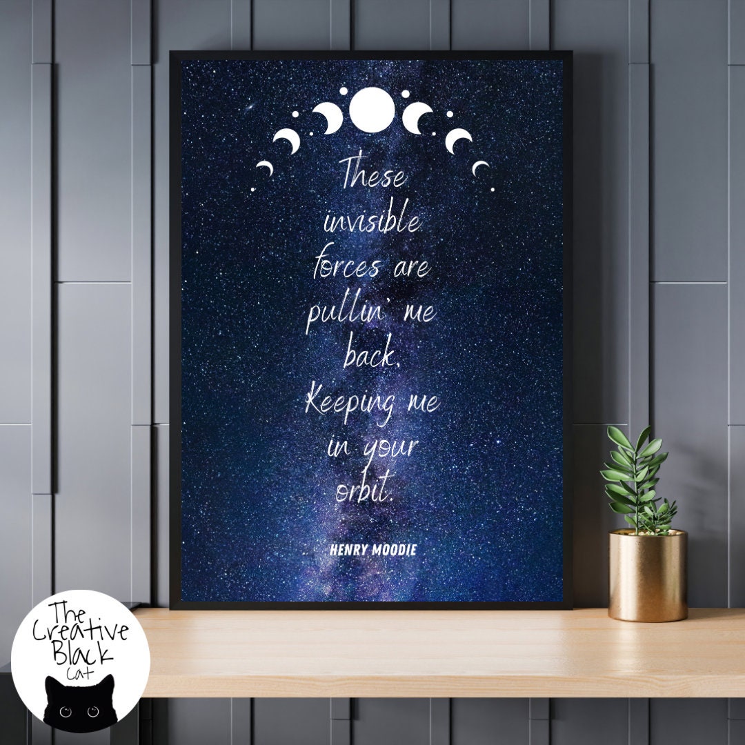 Orbit by Henry Moodie Lyric Quote Poster/print - Etsy