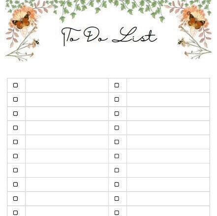 Floral to Do List Digital Template - Etsy