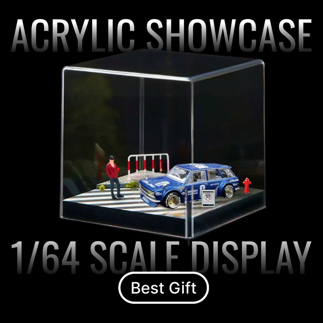 1/64 Scale Acrylic Showcase Display Case Clear for Diecast Cars ...
