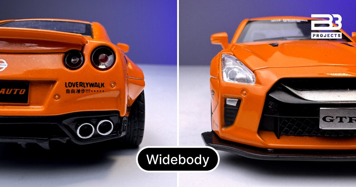 1/32 Scale Nissan GTR R35 Openable Doors, Trunk and Hood Without Case ...