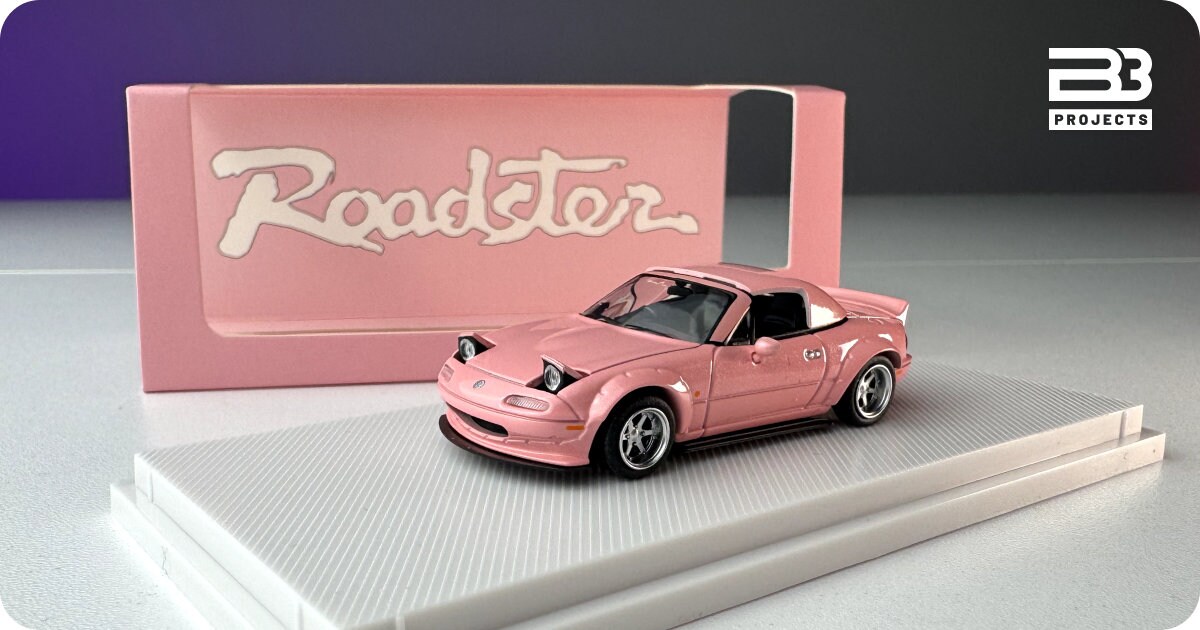 1/64 Mazda MX-5 Pop up Headlight Removable Hardtop Showcase Display ...