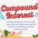 Compound Interest Anchor Chart Floral - Etsy